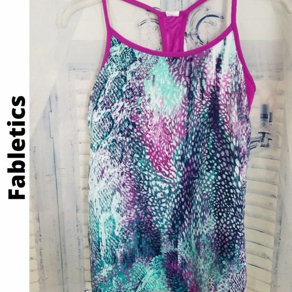 Fabletics | Tops | Nwt Fabletics Animal Print Raceback Thank Top | Poshmark